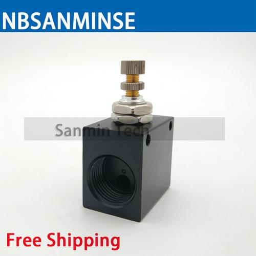 NBSANMINSE ASC G1/8 1/4 3/8 1/2 Precision Flow Control Valve Pneumatic Air Valve Flow Adjusting ...