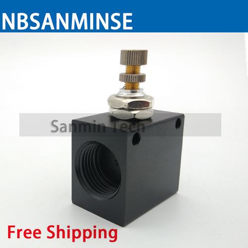 NBSANMINSE ASC G1/8 1/4 3/8 1/2 Precision Flow Control Valve Pneumatic Air Valve Flow Adjusting ...