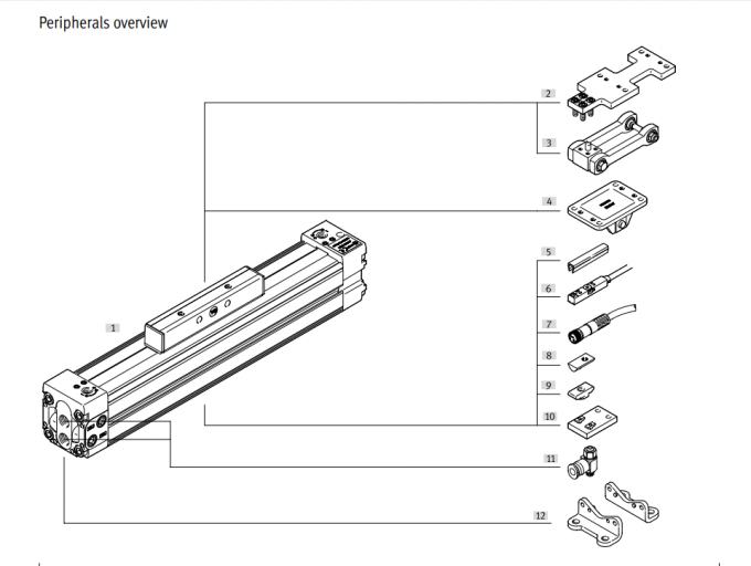 Pneumatic Cushion Festo Cylinder Adjustable Both Ends Automation Parts ...